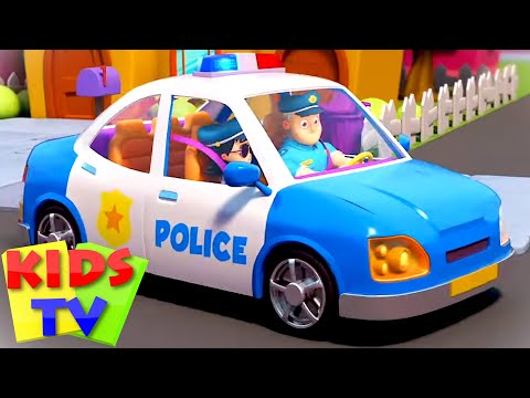 Wheels On The Police Car | Baby Songs & Kids Cartoon | Nursery Rhymes ...