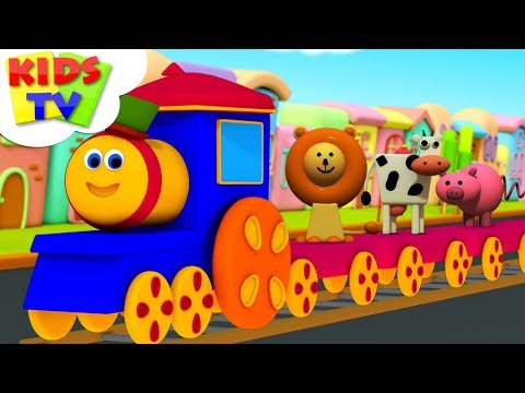 Animals Train | Learning Videos For Babies | Bob The Train | Cartoons ...